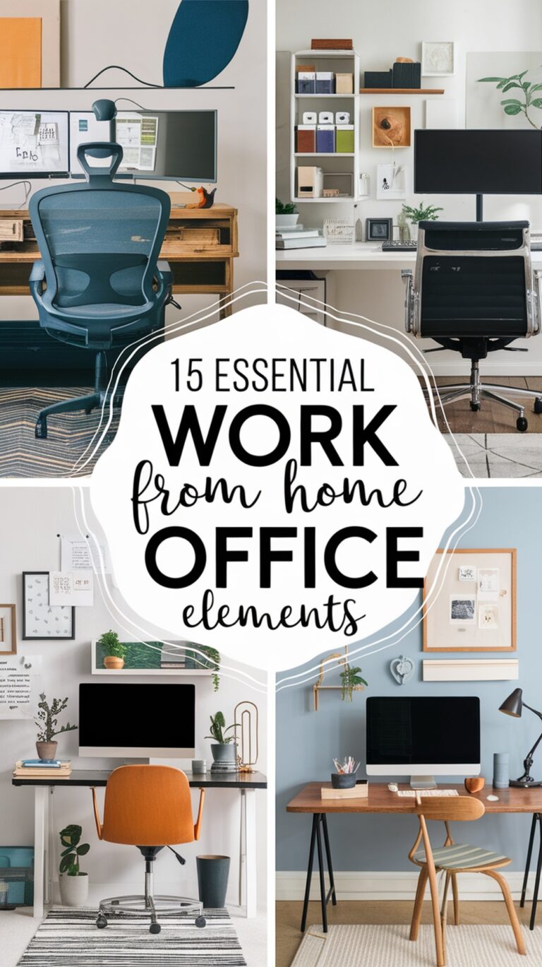 15 Essential Work From Home Office Elements That Boost Productivity