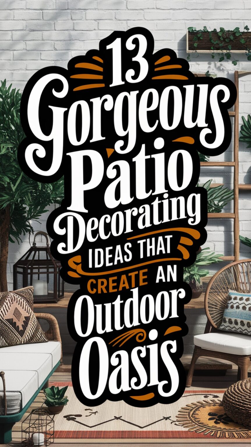 13 Gorgeous Patio Decorating Ideas That Create an Outdoor Oasis